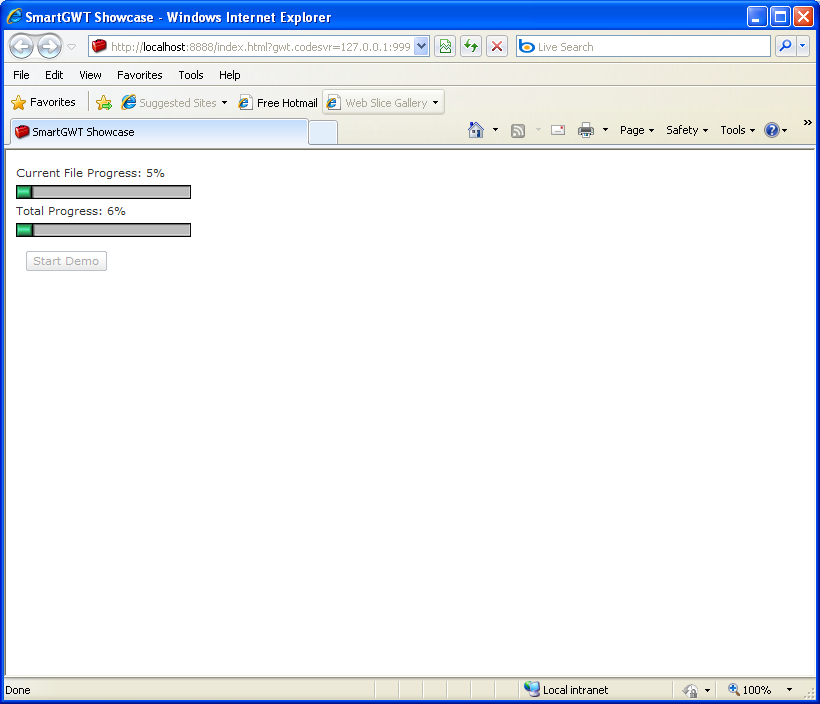 ProgressBar Sample Smart GWT Progress Bar GWT Java