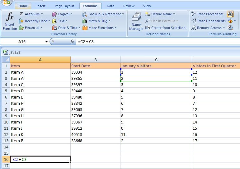 Display Formulas in Cells : Formula « Formula « Microsoft Office Excel ... Display Formulas in Cells : Formula « Formula « Microsoft Office Excel ...