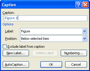 Use A Numbering Sequence Other Than The Default Setting As A Caption