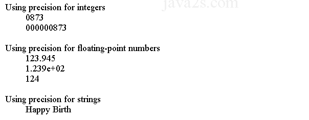 C Language C Printf Precision