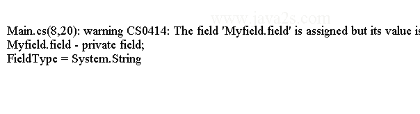 C Tutorial C FieldInfo FieldType