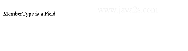 C Tutorial C FieldInfo MemberType