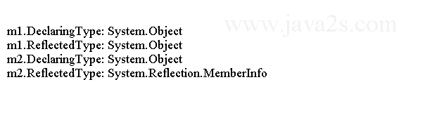 C Tutorial C MethodInfo ReflectedType