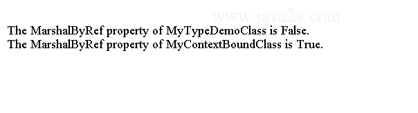 C Tutorial C TypeInfo IsMarshalByRef