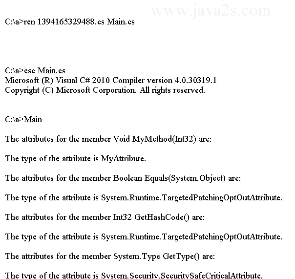 C Tutorial C Type Getcustomattributes Boolean
