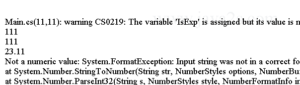 C Tutorial Catch Exception In Parsing String To Number In Csharp