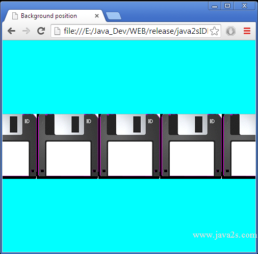 Set Background Image Repeat Along X In Html And Css