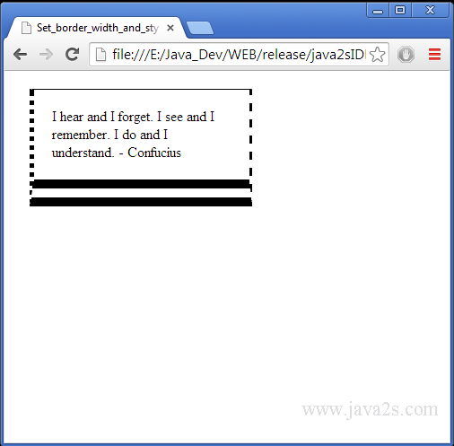 Set Border Width And Style In Four Values In Html And Css 4502