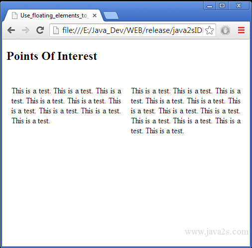 Use Floating Elements To Create Columns In HTML And CSS
