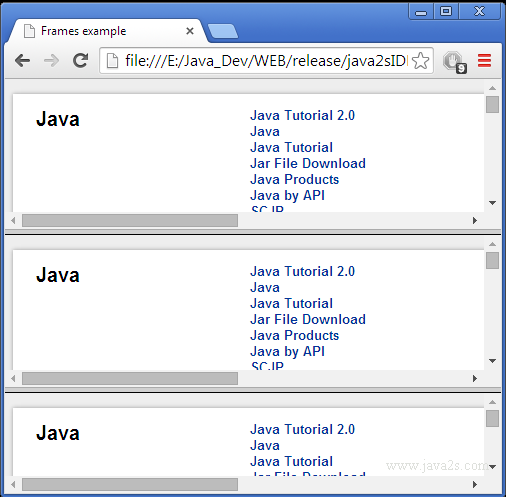 Create A Basic Frameset In HTML And CSS