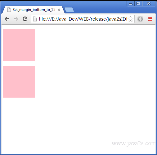 Set Margin Bottom To 15px In HTML And CSS