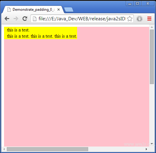 Demonstrate Padding 0 Is The Default In HTML And CSS