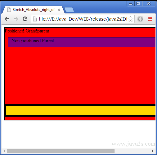 Stretch Absolute Right Offset In Html And Css
