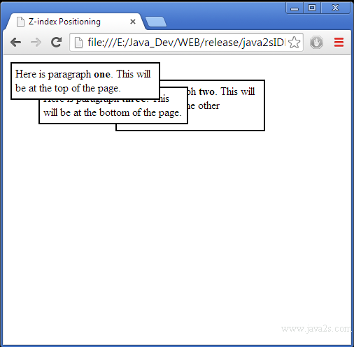 Use Z Index With Absolute Positioning In Html And Css
