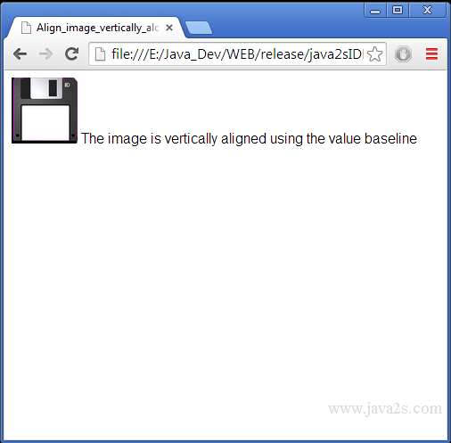 Align Image Vertically Along Baseline In HTML And CSS
