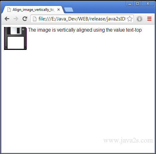 Align Image Vertically To Text Top In Html And Css
