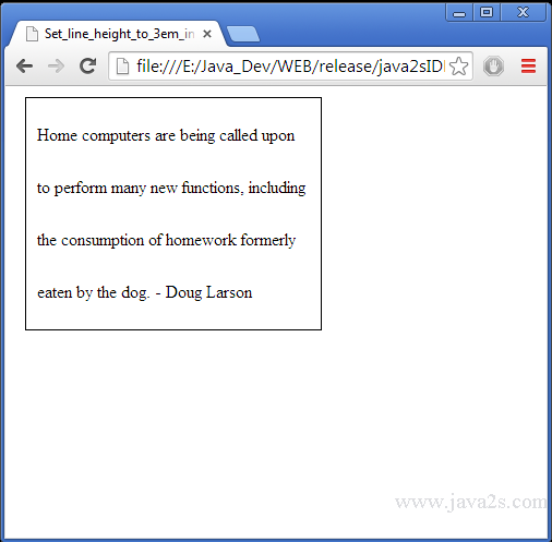 Set Line Height To Em In Html And Css