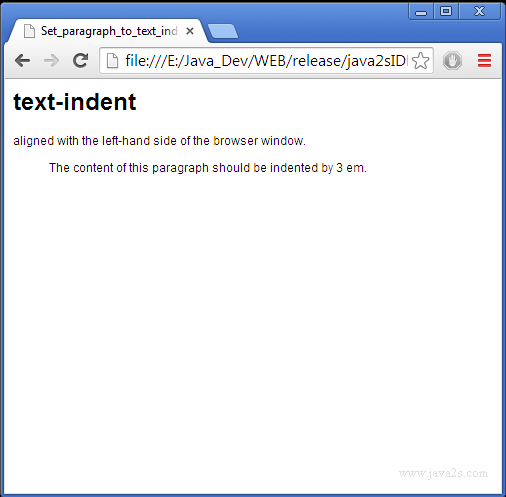 How To Indent Text In Html By Using Css Geeksforgeeks