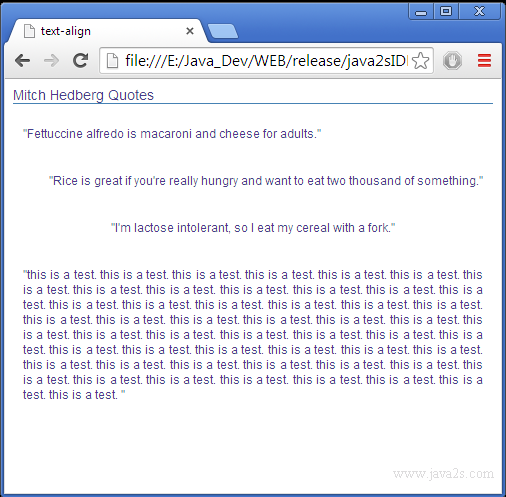 Set Text Align To Center In Html And Css