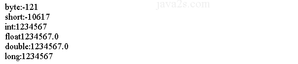 How to convert Java long to byte,int, float, double and String