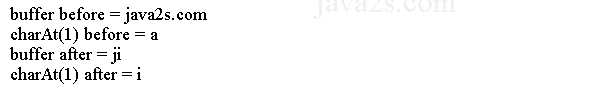 How To Get Char And Set Char To Java Stringbuffer