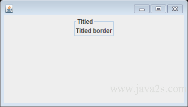 Java Tutorial Add Titled Border To JLabel In Java