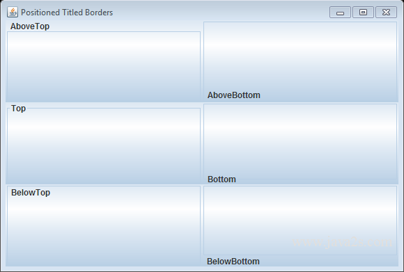 Java Tutorial Show Different Titleborder Title Position In Java