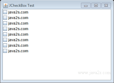 Java Tutorial Create A JCheckBox List Control In Java