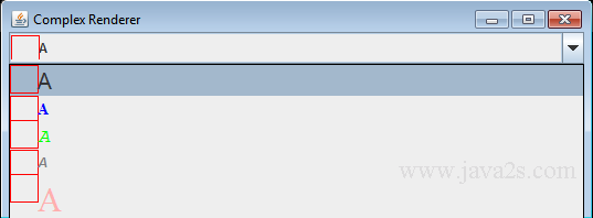 Java Tutorial Create And Use Combobox Cell Renderer For Jcombobox In Java