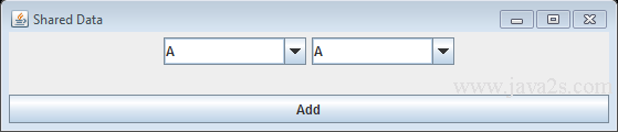 Java Tutorial Share The Data Model Between Two Jcombobox In Java