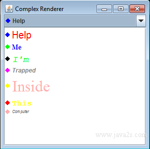 Java Tutorial Display Icon In JList With DefaultListCellRenderer In Java