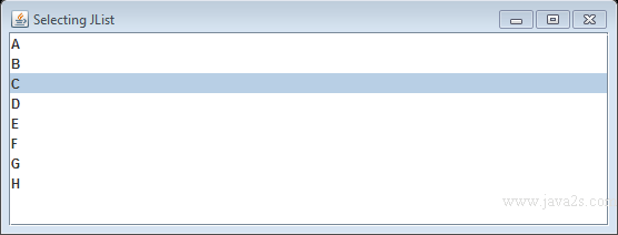 Java Tutorial Get Element Location In JList In Java