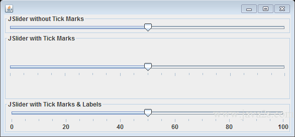 Java Tutorial Create JSlider With Tick Marks And Labels In Java