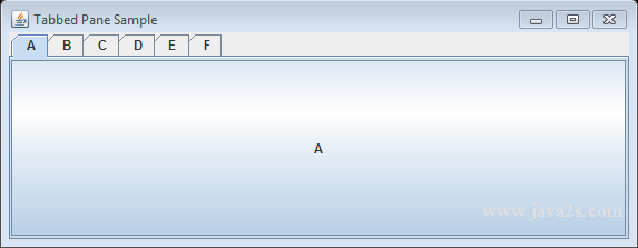 Java Tutorial Set Tab Layout Policy For JTabbedPane In Java