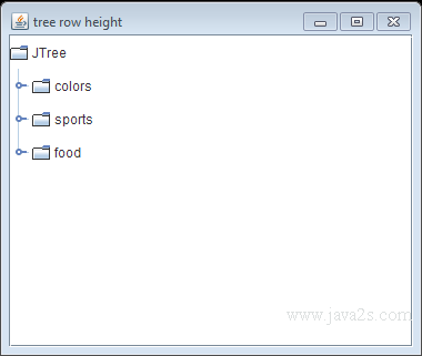 Java Tutorial Set The Row Height Of A Jtree In Java