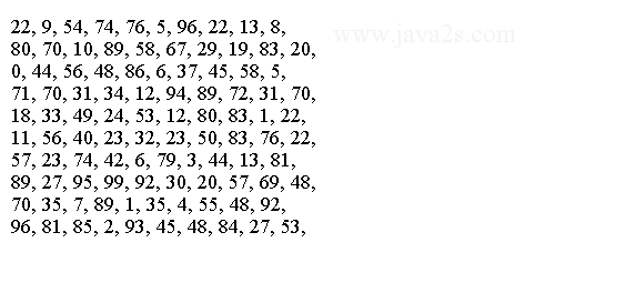 Java Collection How To Generate Random Array And Print Array Into 10 Lines Of 10