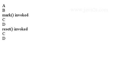 Java Tutorial - Java FilterReader.mark(int readAheadLimit) Java Tutorial - Java FilterReader.mark(int readAheadLimit)