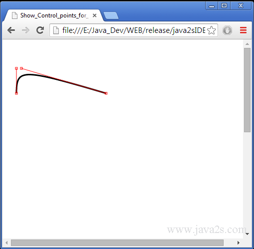 Show Control Points For Cubic Bezier Curves In Javascript