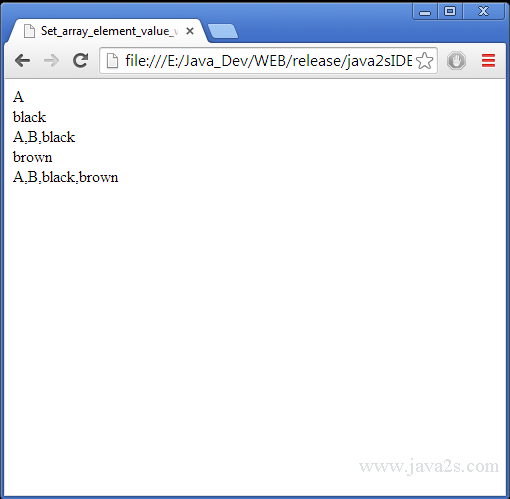 Set Array Element Value With Index In Javascript