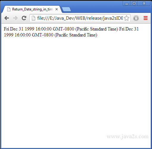 Return Date String In Timezone Information In Javascript
