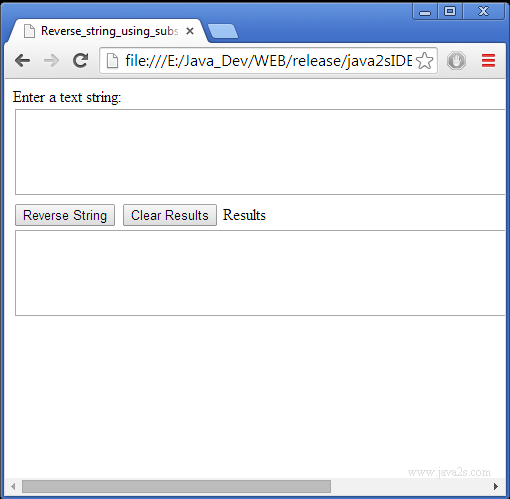 Reverse String Using Substr In Javascript