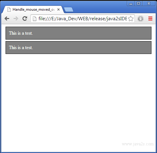 Handle Mouse Moved Out Event With Onmouseout Event Handler In JavaScript