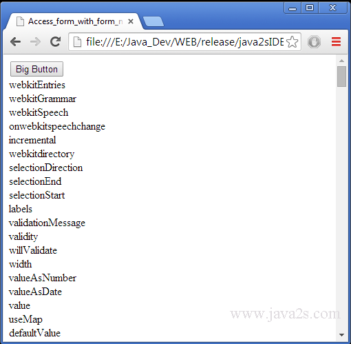 Access Form With Form Name Through Document In Javascript 4637