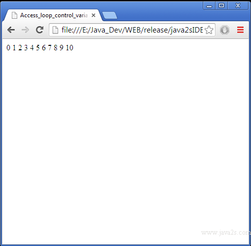 Access Loop Control Variable Outside The Loop In Javascript