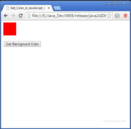 Get Color In Javascript