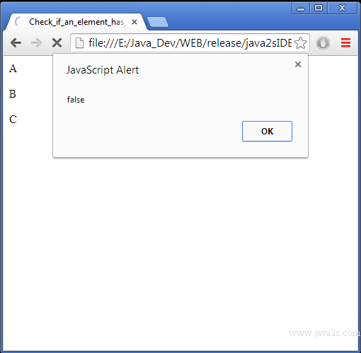 Check If An Element Has A Certain Class Name In Jquery