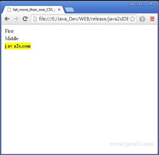 Set more than one CSS properties with associated array in jQuery
