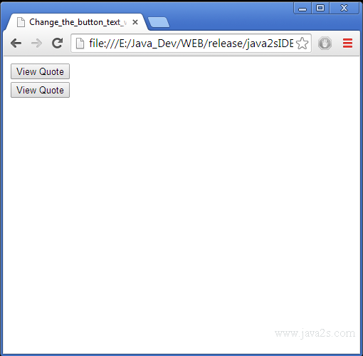Change The Button Text With Replacewith Method In Jquery