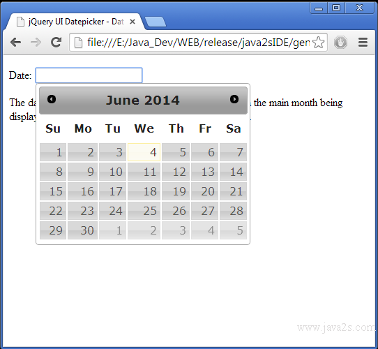 Build Jquery Ui Datepicker Dates In Other Months In Javascript
