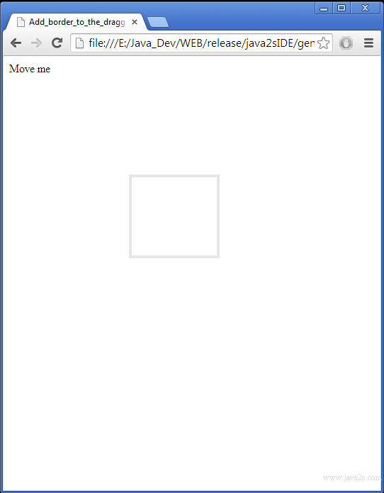 Add Border To The Draggable In JavaScript
